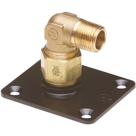 Omega Flex 1/2 in. Brass 90-Degree AutoFlare Flange Fitting FGP-ELS-500 ...