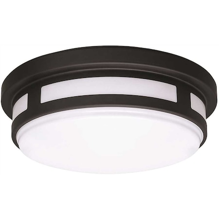 Hampton Bay 11in. 1-Light Round LED Flush Mount Light Porch 830 Lm. 3 ...