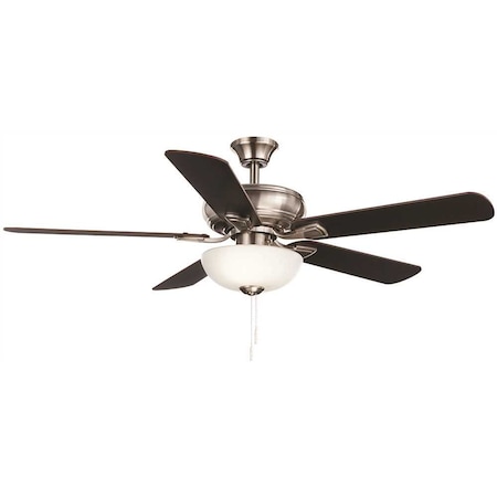 Hampton Bay Rothley II 52 in. LED Brushed Nickel Ceiling Fan with Light ...