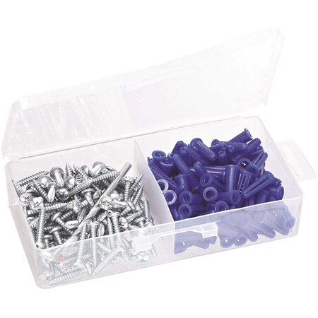 Lindstrom #8-#10 Conical Plastic Anchor Kit in Plastic Case 100 Anchors ...