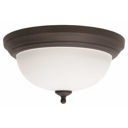 Monument 2-Light 13-1/4 in. x 6-1/4 in. Flush Mount Ceiling in Fixture ...