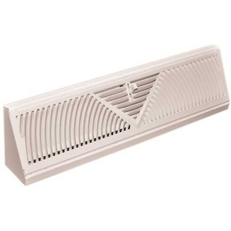 Tru Aire 18 in. White Sunburst Face Baseboard Supply Diffuser 118SW | Zoro