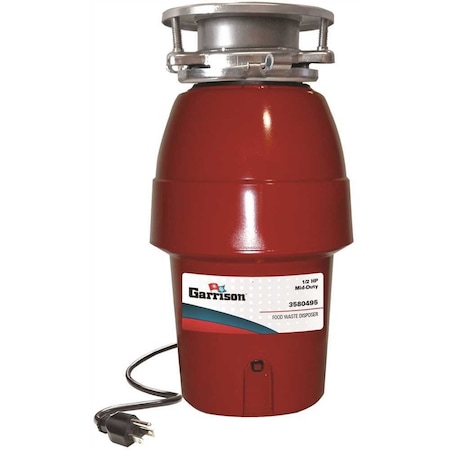 Garrison 1/2 HP Mid Duty Continuous Feed Garbage Disposal with Power ...