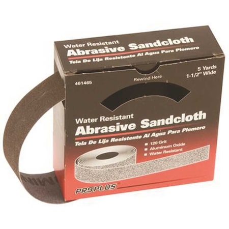 Proplus 1-1/2 x 5 yds. 120-Grit Sand Cloth 95100 | Zoro