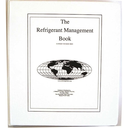 Obrien Global Products REFRIGERANT MANAGEMENT BOOK EPA RM1111 | Zoro