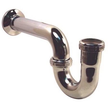 Premier 1-1/2 in. Brass Ground Joint P Trap 17-Gauge Chrome Plated ...