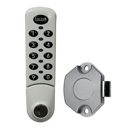 Lockey Digital Electronic Cabinet Lock W/ Slam Latch White Right EC780 ...