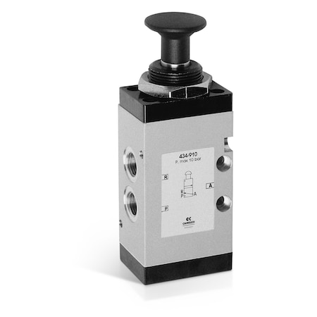 Camozzi Series 4 Manual Valve, 3 Ported 2-Way, Normally Closed, 1/4 ...