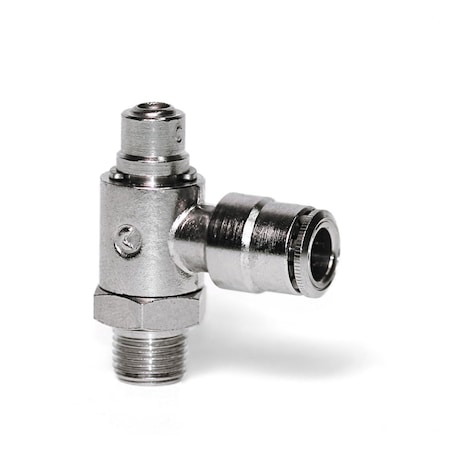 Camozzi Right Angle Flow Control, 1/4" OD X 1/8" NPT GSVU 04-02 | Zoro