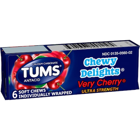 Tums Tums Very Cherry Chewy Delights 6 Count, PK144 60000000042302 | Zoro