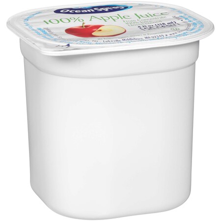 Ocean Spray Ocean Spray 100% Apple Juice 4 fl. oz. Cups, PK48 00720 | Zoro