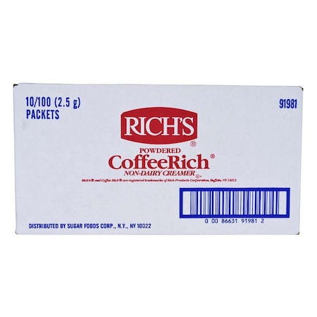 Richs Rich's Non-Dairy 2.5g Coffee Creamer Packets, PK1000 91981 | Zoro