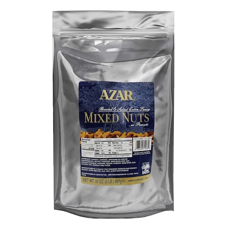 Azar Azar Roasted Salted Extra Fancy Nut No Peanut Mix 2lbs Bag, PK3 ...