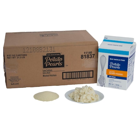 Baf Potato Pearls Potato Pearls Low Sodium Extra Rich Mashed Potatoes 3 ...