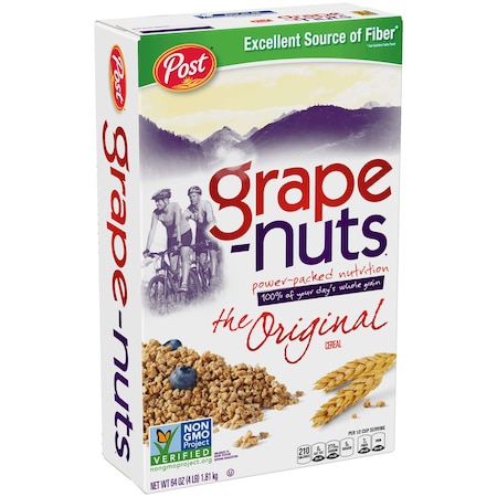 Post Post Original Grape Nuts Cereal 64 oz. Box, PK8 88053 | Zoro