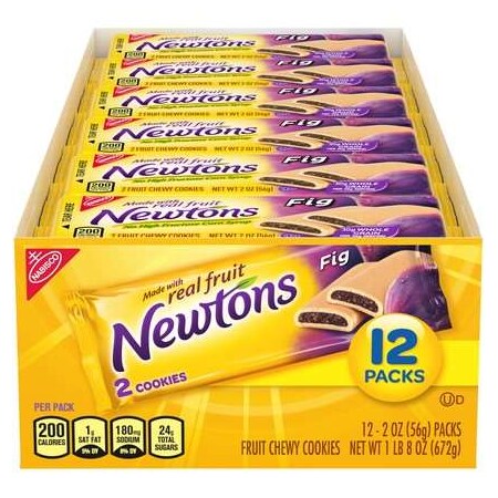 Newtons Nabisco Fig Newton Single Serve Snack 2 oz. Packet, PK48 03744 ...