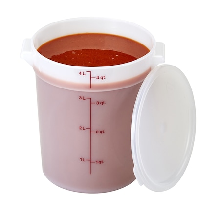 Cambro Plastic Round 4 qt. White Poly Container RFS4148 | Zoro