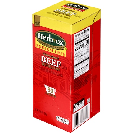 Herb Ox Herb Ox Sodium Free Instant Beef Broth, PK300 23371 | Zoro