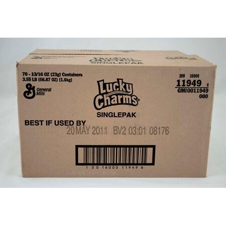 Lucky Charms Lucky Charms Cereal Single Serve Singlepak .81 oz., PK70 ...