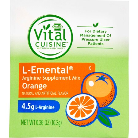 L-Emental L-Emental Arginine Drink Mix - Orange Flavor, PK50 41057 | Zoro