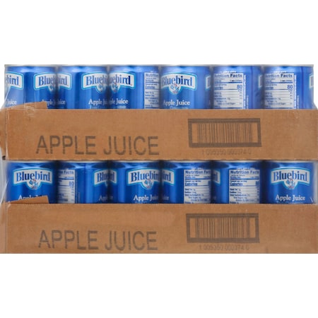 Bluebird Bluebird From Concentrate Shelf Stable Apple Juice, PK48 ...