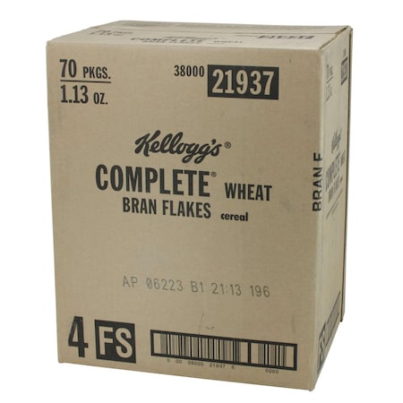 Kelloggs Kellogg's Bran Flakes Complete Cereal 1.13 oz., PK70 ...