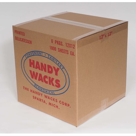 Handy Wacks 12"x12"x2.5" Blue Checkerboard Deli Wrap, PK6000 FDP12BC | Zoro
