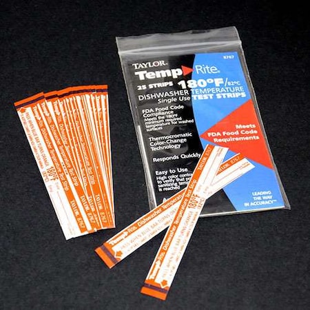 Taylor Taylor Temprite Dishwasher Temperature Test Strips, PK12 8767J ...