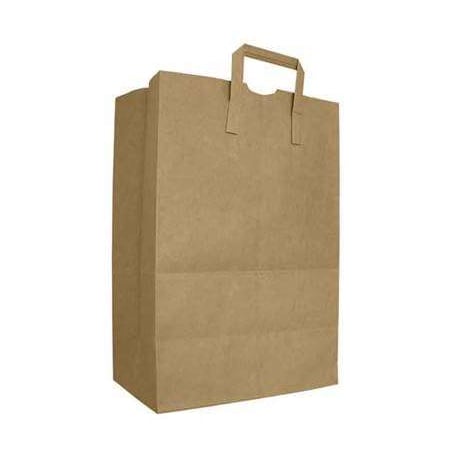 Ajm Packaging AJM Bag 70# Kraft Bag With Handle, PK300 HS70NP3C | Zoro