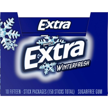 Extra Extra Single Serve Extra Winterfresh Gum 15 Pieces, PK120 259651 ...