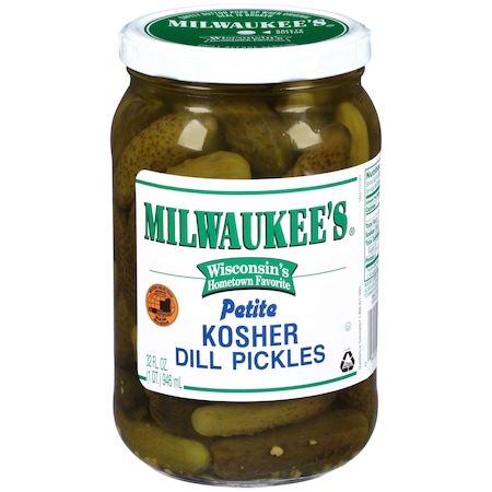 MILWAUKEE'S Milwaukee Kosher Midget Dill Pickle 32 Fl oz., PK12 ...