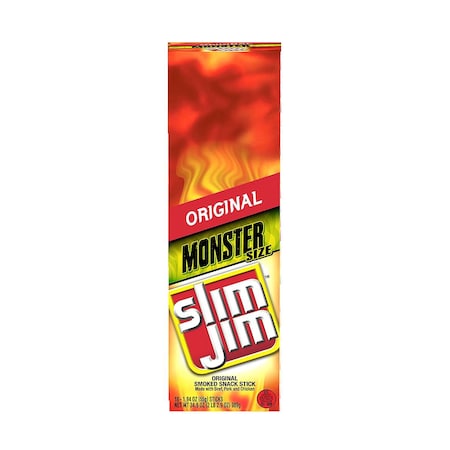 Slim Jim Slim Jim Monster Original Snack Sticks 1.94 oz. Sticks, PK108 ...