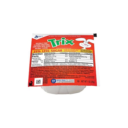 Trix Trix 25% Less Sugar Cereal 1 oz. Bowl, PK96 16000-31922 | Zoro