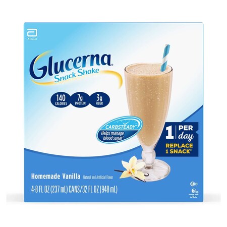 Glucerna Glucerna Snack Shake Vanilla 8 fl. oz. Cans, PK16 59856 | Zoro