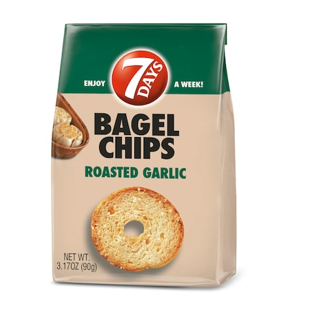 7 Days 7 Days Bagel Chips Roasted Garlic 3.17 oz., PK12 600200112 | Zoro