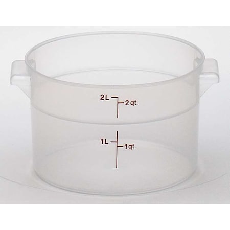 Cambro Cambro 4 qt. Round Translucent Measuring Storage Container, PK12 ...