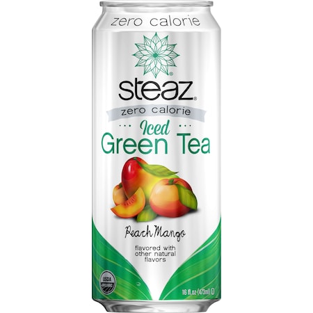 Steaz Steaz Organic Iced Tea Peach Mango Zero 16 oz., PK12 093015 | Zoro