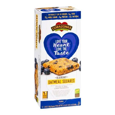 Corazonas Corazonas Non GMO Heartbar Blueberry Oatmeal Square 1.76 oz ...