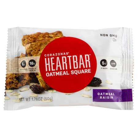 Corazonas Corazonas Non GMO Heartbar Oatmeal Raisin Oatmeal Square 1.76 ...