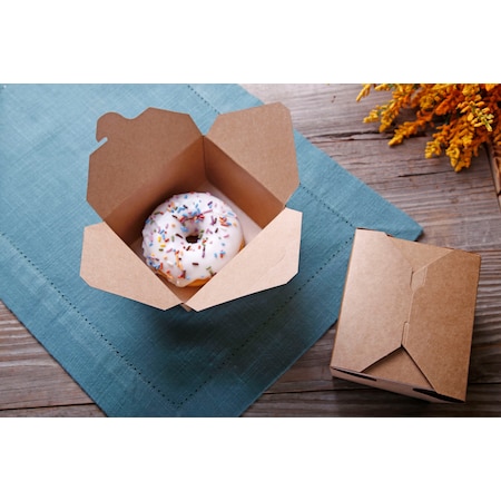 Amercareroyal Royal 4.38"x3.5"x2.5" #1 Kraft Folded Takeout Box, PK450 ...