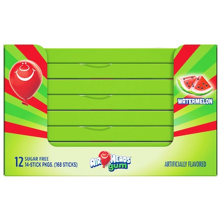 Airheads Airheads Sugar Free Watermelon Gum 14 Pieces, PK144 1615705 | Zoro