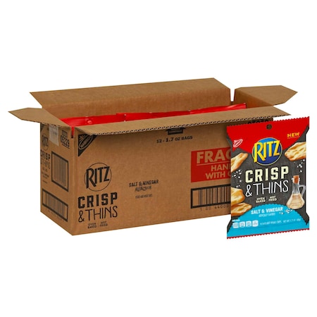 Ritz Nabisco Ritz Crisps Salt & Vinegar Crackers 1.72 oz. Bags, PK12 ...
