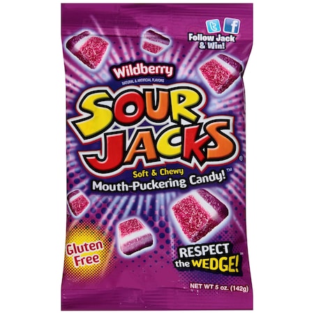 Sour Jacks Candy Sour Wildberry 5 oz., PK12 12529 | Zoro