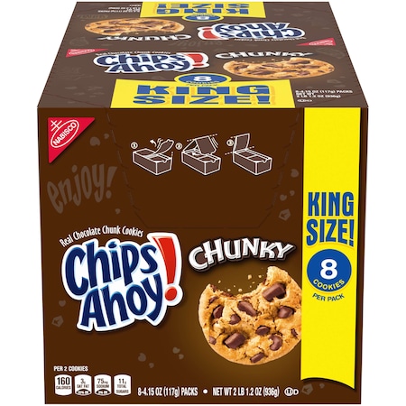 Chips Ahoy! Chips Ahoy King Size Chips Ahoy 4.15 oz., PK128 05085 | Zoro