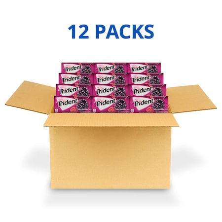 Trident Trident Black Raspberry Twist Sugar Free Gum 14 Pieces, PK144 ...