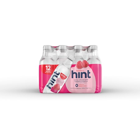 Hint Hint Raspberry Essence Water 16 fl. oz., PK12 HINT-RASP | Zoro
