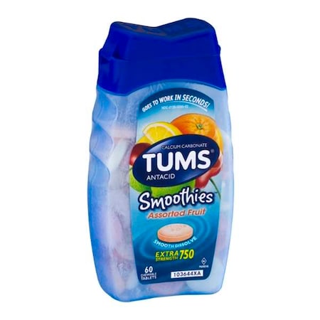 Tums Tums Assorted Fruit Smoothie Tablets 60 Count, PK36 739287D | Zoro