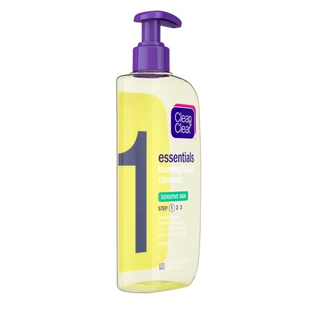 Clean & Clear Essential Foaming Facial Cleanser Sensitive Skin Toner 8 ...