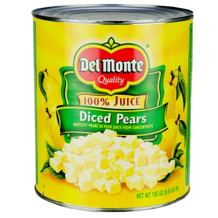 Del Monte Del Monte Diced Pears 105 oz., PK6 2002202 | Zoro
