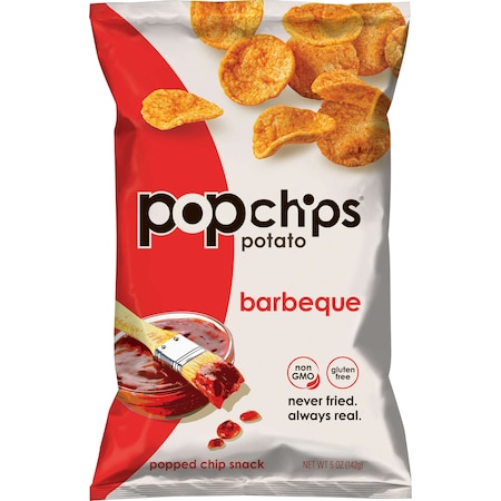 Popchips 5 oz. Barbeque Potato Kosher Parve Popped Chip Snack, PK12 F ...